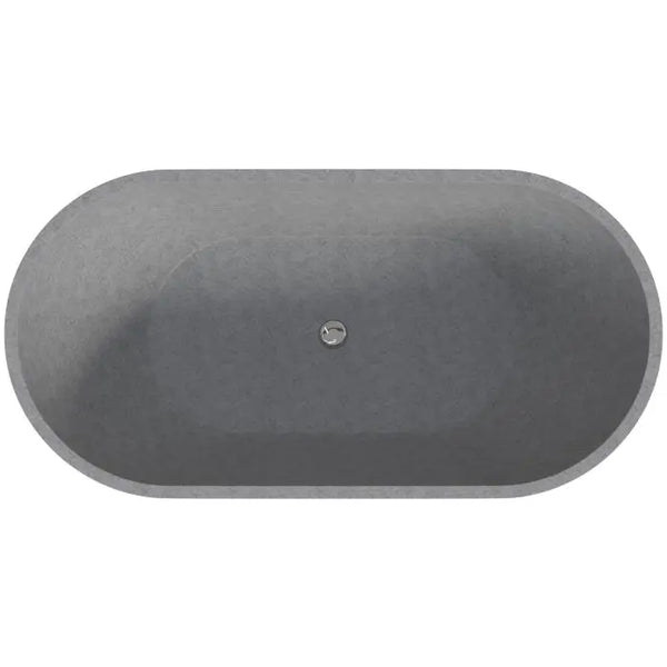 ALFI Brand ABCO59TUB 59" Solid Concrete Oval Freestanding Bathtub ...