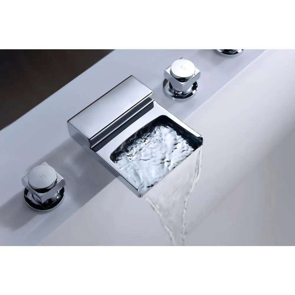 ANZZI Piedra Series FR-AZ042CH 3-Handle Deck-Mount Roman Tub Faucet ...