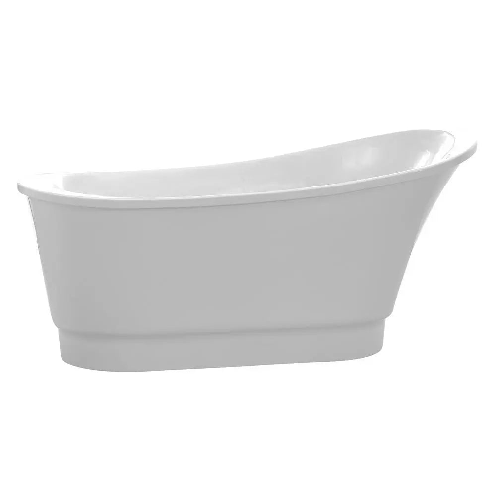 ANZZI Prima Series FT-AZ095 5.58 ft. Freestanding Bathtub in White ...