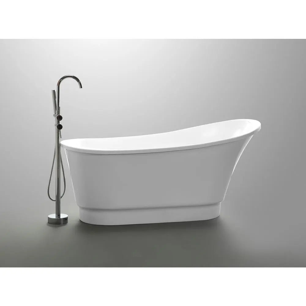 ANZZI Prima Series FT-AZ095 5.58 ft. Freestanding Bathtub in White ...