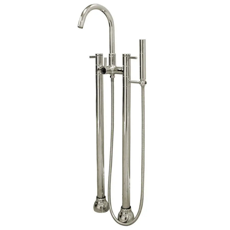 ANZZI Sol Series FS-AZ0027 3-Handle Freestanding Claw Foot Tub Faucet ...