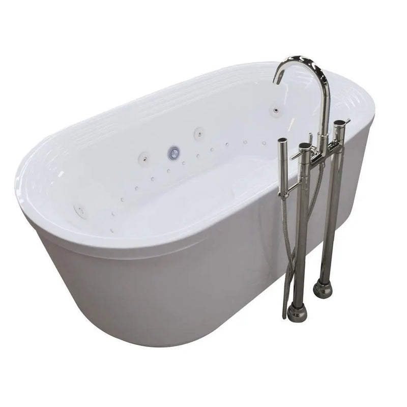 ANZZI Sol Series FS-AZ0027 3-Handle Freestanding Claw Foot Tub Faucet ...