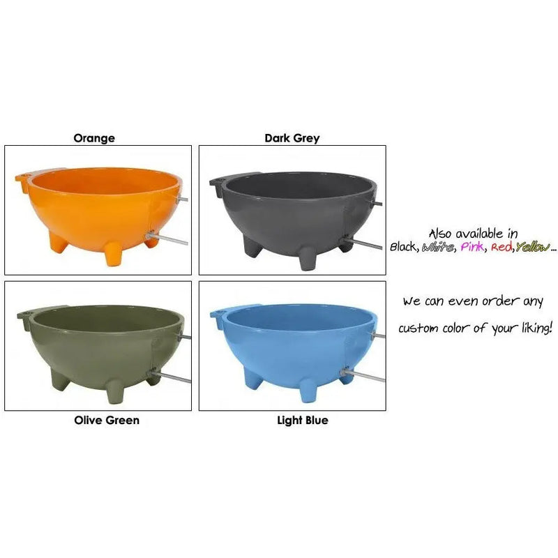 Alfi Brand FireHotTub Round Fire Burning Portable Outdoor Hot Bath Tub ...