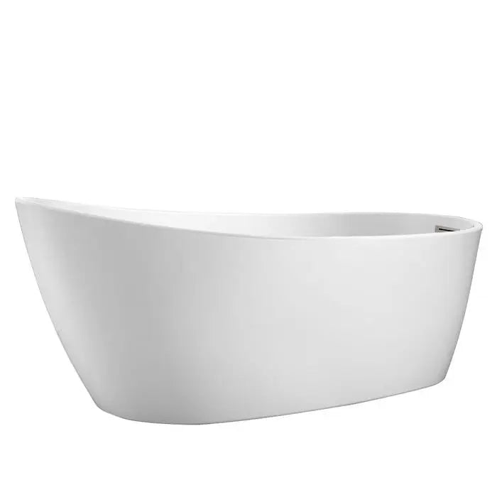 ANZZI Prima Series FT-AZ095 5.58 ft. Freestanding Bathtub in White ...