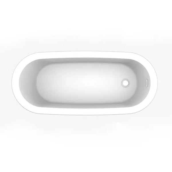 Barclay - Mallory 68" Acrylic Slipper Tub with Integrated Drain and Ov ...