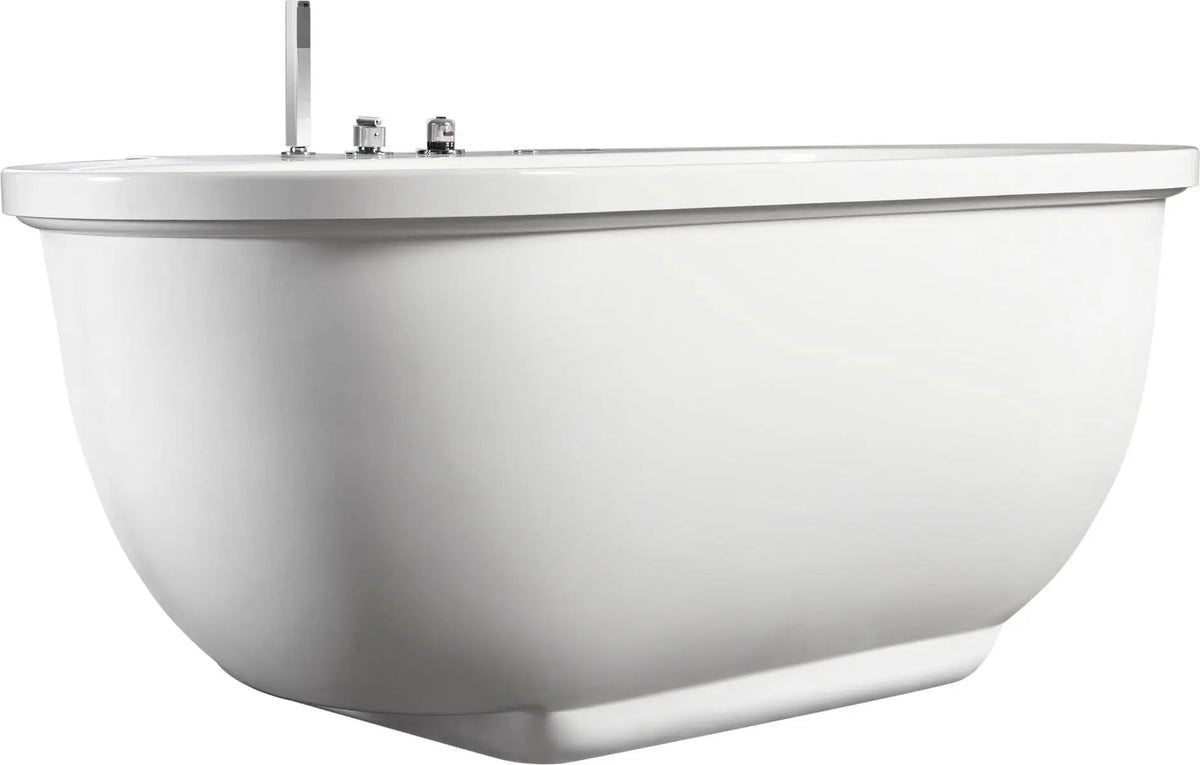 EAGO AM128ETL 6 ft Acrylic White Whirlpool Bathtub With Fixtures ...