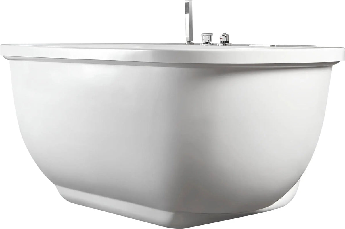 EAGO AM128ETL 6 ft Acrylic White Whirlpool Bathtub With Fixtures ...
