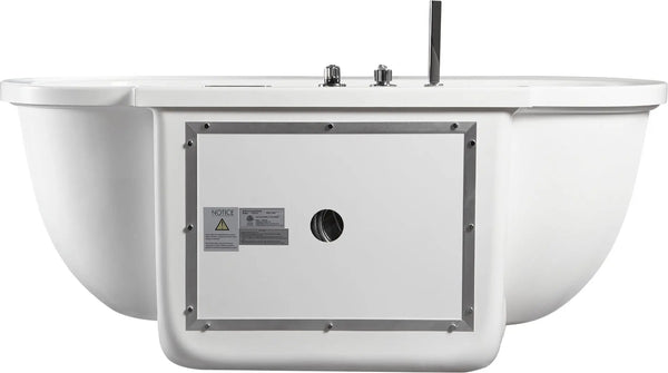 EAGO AM128ETL 6 ft Acrylic White Whirlpool Bathtub With Fixtures ...