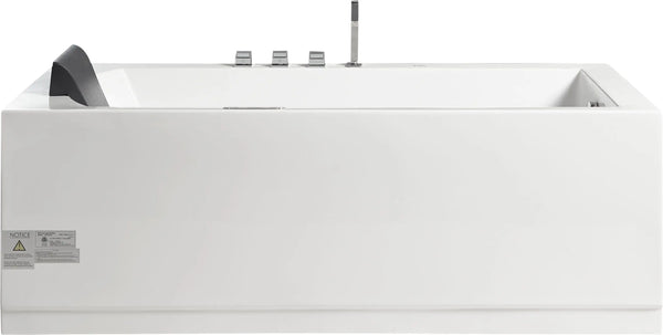 EAGO AM154ETL-R5 5 ft Acrylic White Rectangular Whirlpool Bathtub w ...