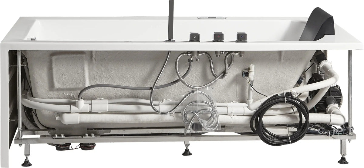 EAGO AM154ETL-R6 6 ft Acrylic White Rectangular Whirlpool Tub With ...