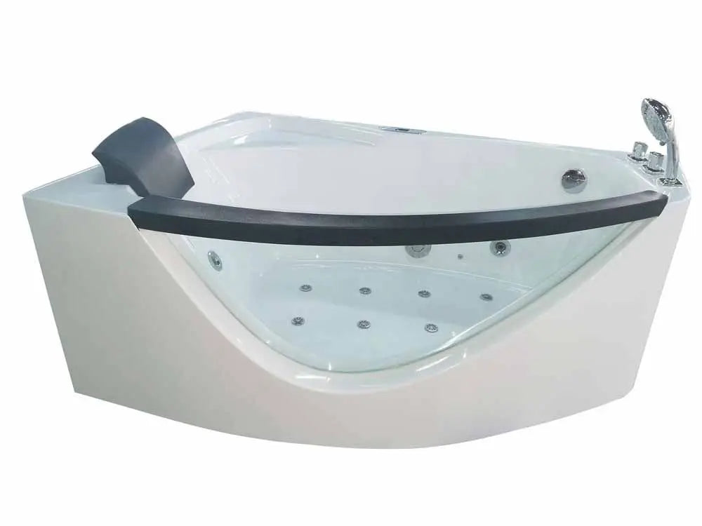 EAGO AM198ETL-R 5' Single Person Rounded Clear Corner Whirlpool Bathtu ...