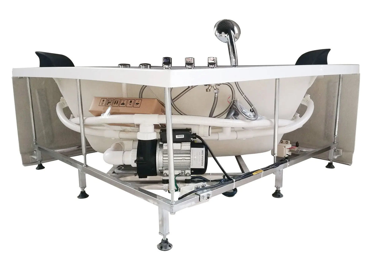 EAGO AM200 5' Rounded Modern Corner Whirlpool Bath Tub - Buy Now ...