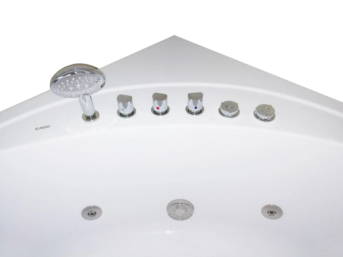 EAGO AM200 5' Rounded Modern Corner Whirlpool Bath Tub - Buy Now ...