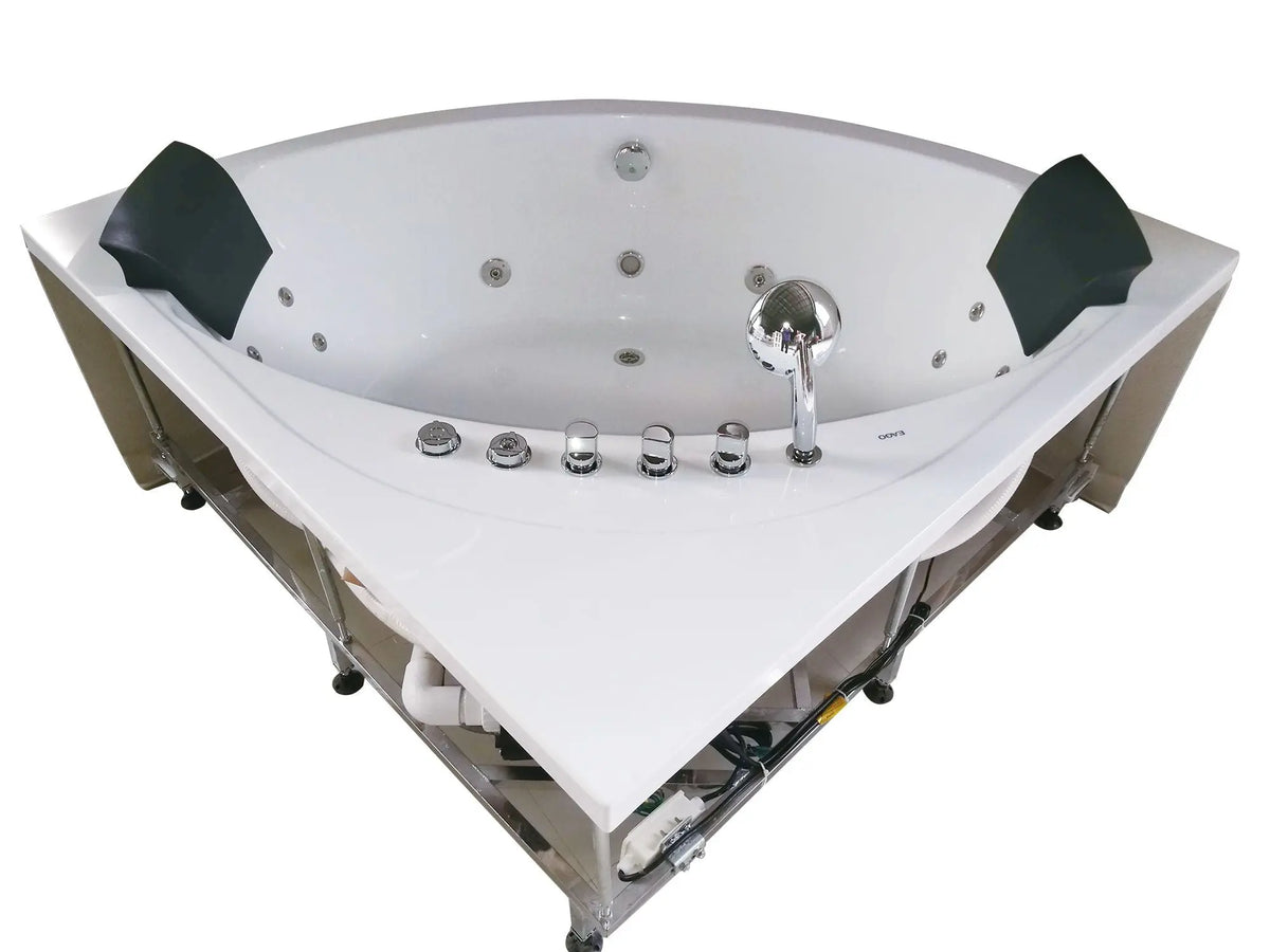 EAGO AM200 5' Rounded Modern Corner Whirlpool Bath Tub - Buy Now ...