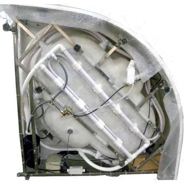 EAGO AM505ETL 61'' 2 Person 14 Jets Corner Waterfall White Whirlpool B ...