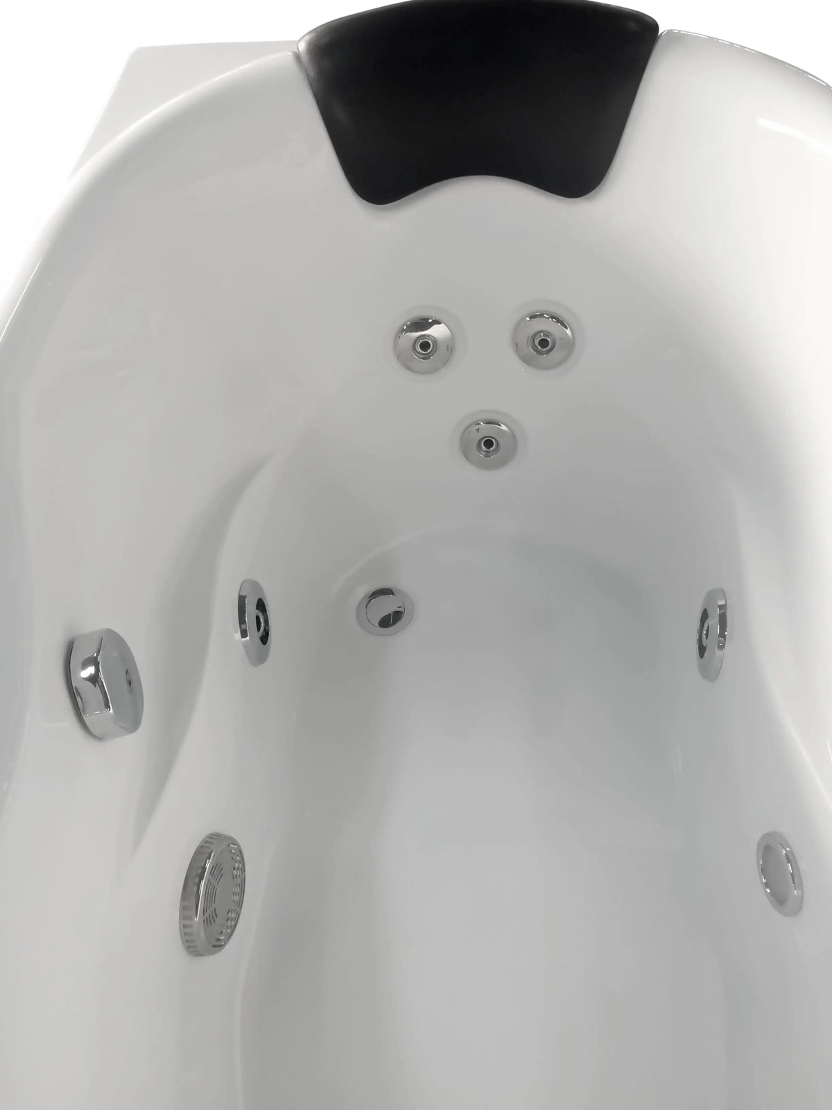 EAGO AM175-L 57'' White Acrylic Corner Jetted Whirlpool Bathtub ...