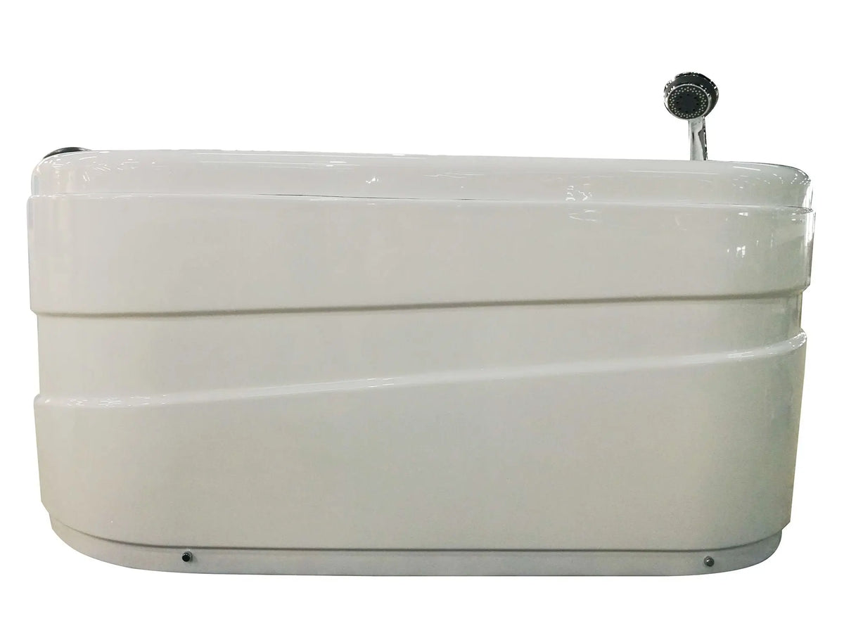 EAGO AM175-R 57'' White Acrylic Corner Jetted Whirlpool Bathtub ...